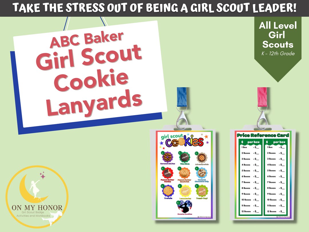 Girl Scout Cookies 2024 Booth Cookie Menu Price Lanyard Poster ABC ...