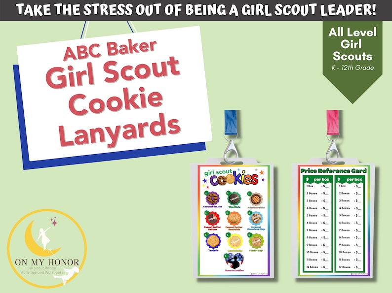 Girl Scout Cookies 2023 Booth Cookie Menu Price Lanyard Poster Etsy