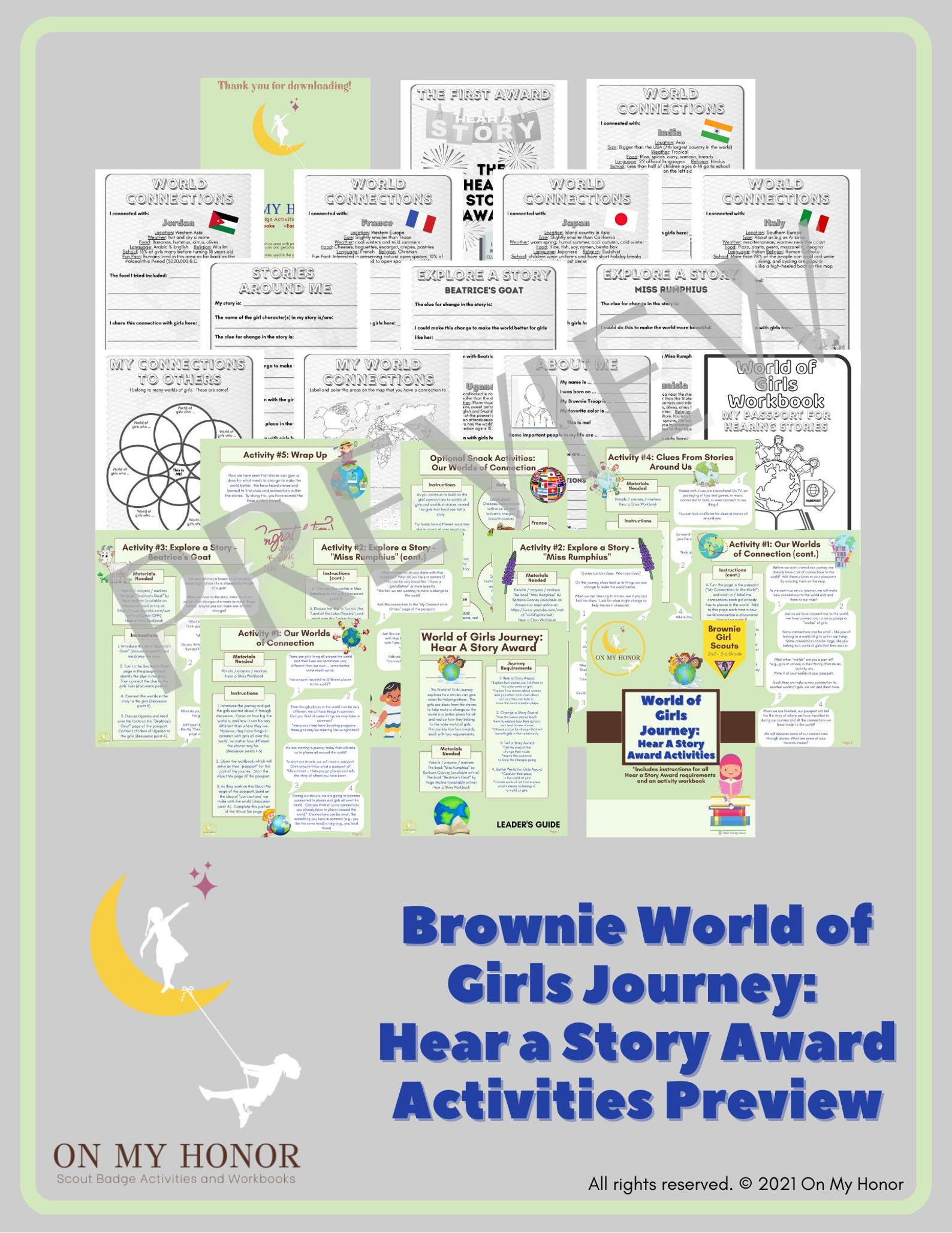 Brownie Girl Scouts World of Girls Journey Activity Plan Bundle ...