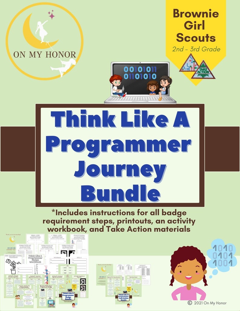 Girl Scout Brownies Think Like A Programmer Journey Activity - Etsy
