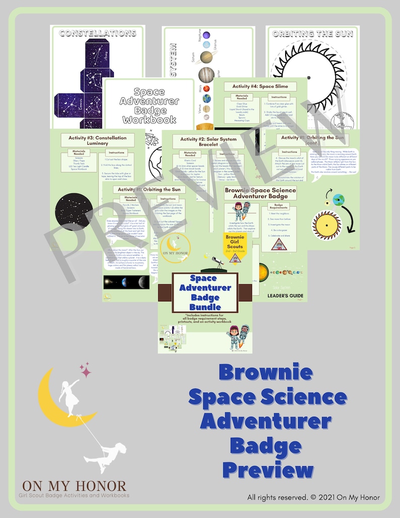 Girl Scout Brownies Space Adventurer Badge Plan Activities - Science ...