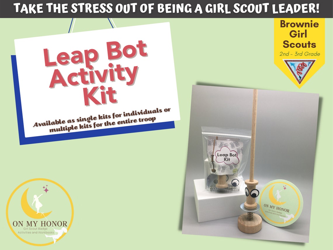 Girl Scout Leap Bot Activity Kit Brownie Engineering Badge - Etsy
