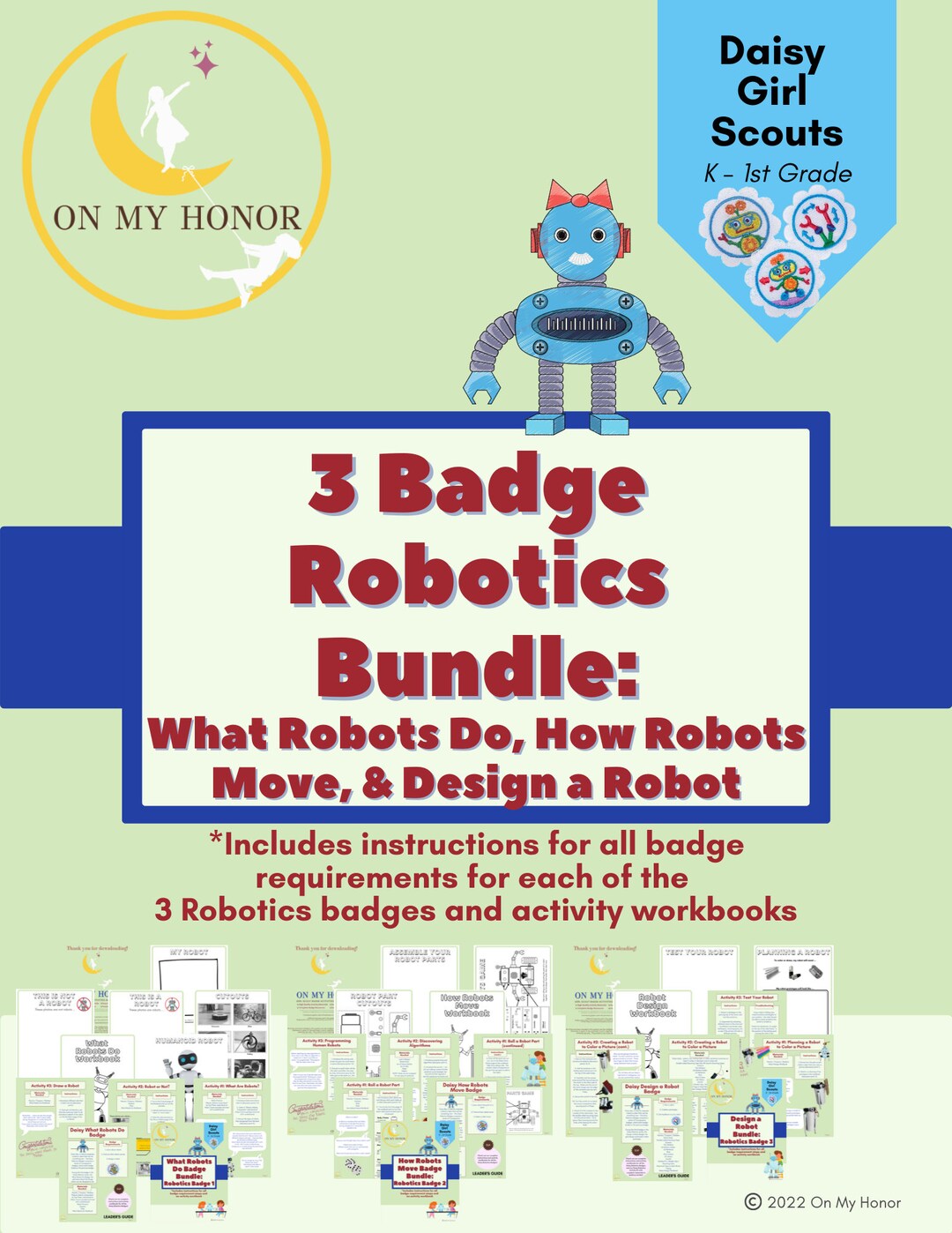 Girl Scout Daisies Robotics Badge Activity Plan Bundle - Educational ...