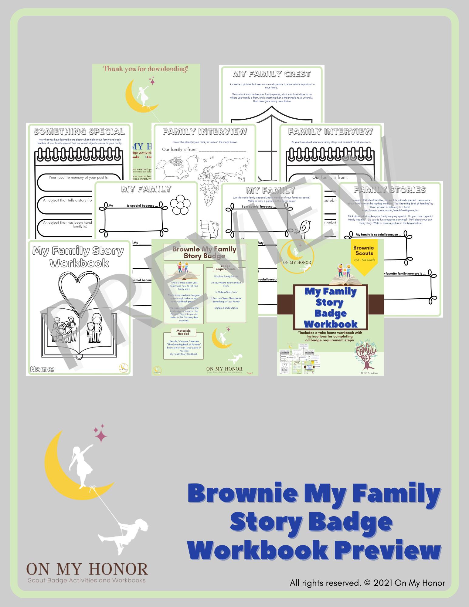 Brownie Girl Scouts My Family Story Badge Activity Plan: Educational ...