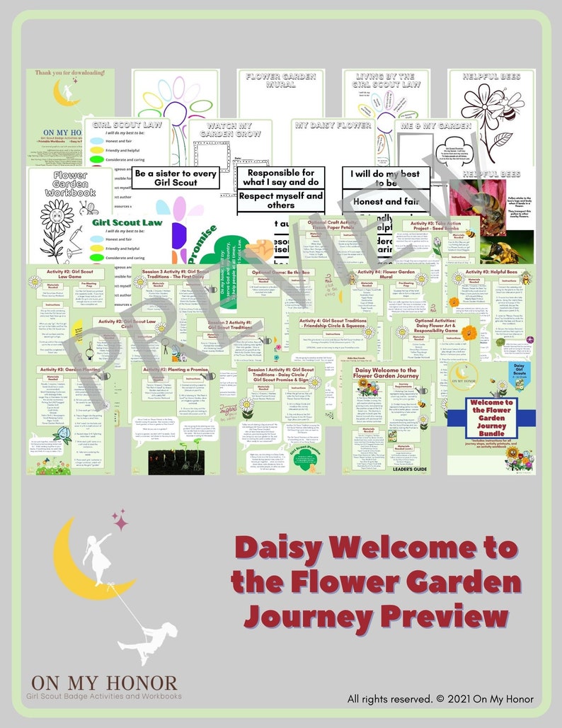 Girl Scout Daisy Welcome to the Flower Garden Journey Activity - Etsy