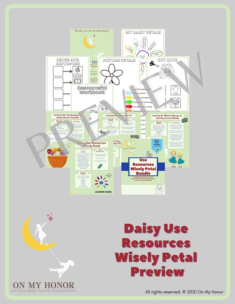 Girl Scout Daisy Activity Plan Bundle of Last 5 Petals - Etsy
