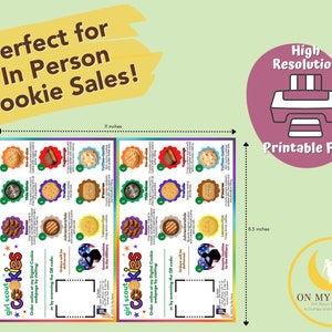 Girl Scout Cookies 2024 Cookie Flyer Cookie Menu Cookie Website QR Code ...