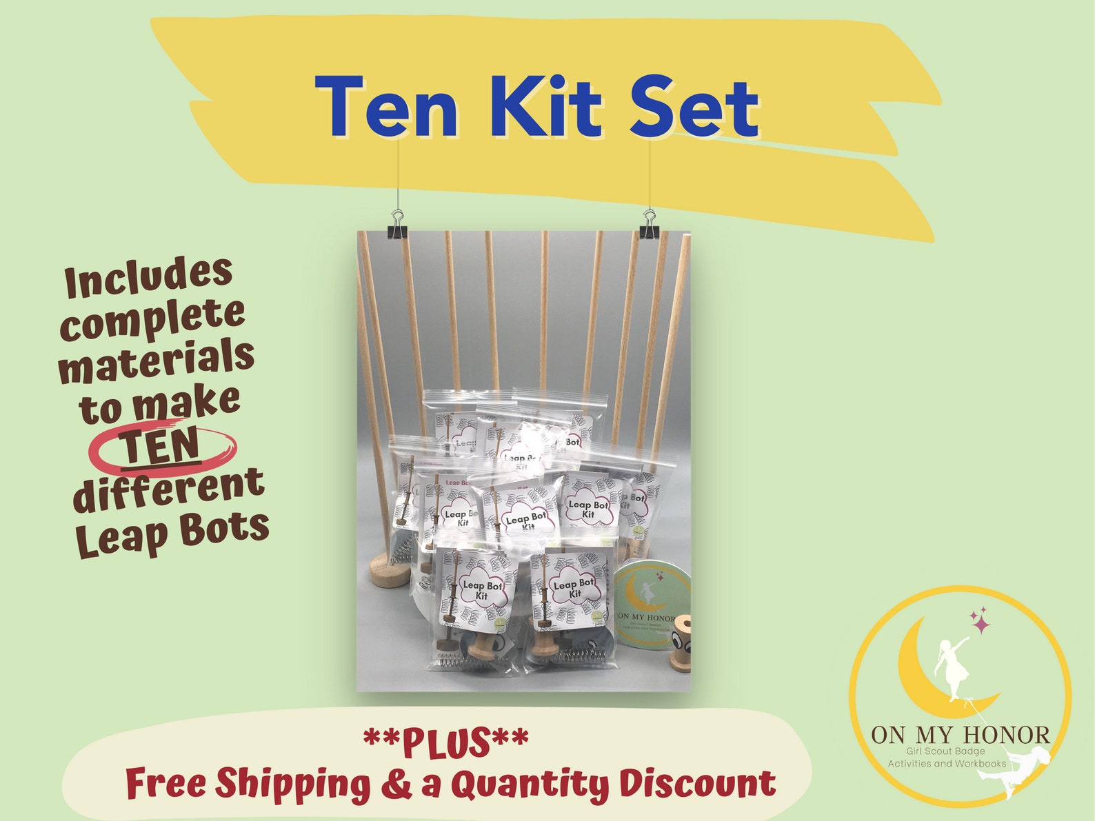 Girl Scout Leap Bot Activity Kit Brownie Engineering Badge - Etsy