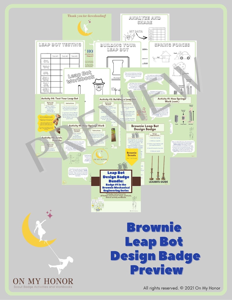 Brownie Girl Scouts Leap Bot Badge Activity Plan: Mechanical ...