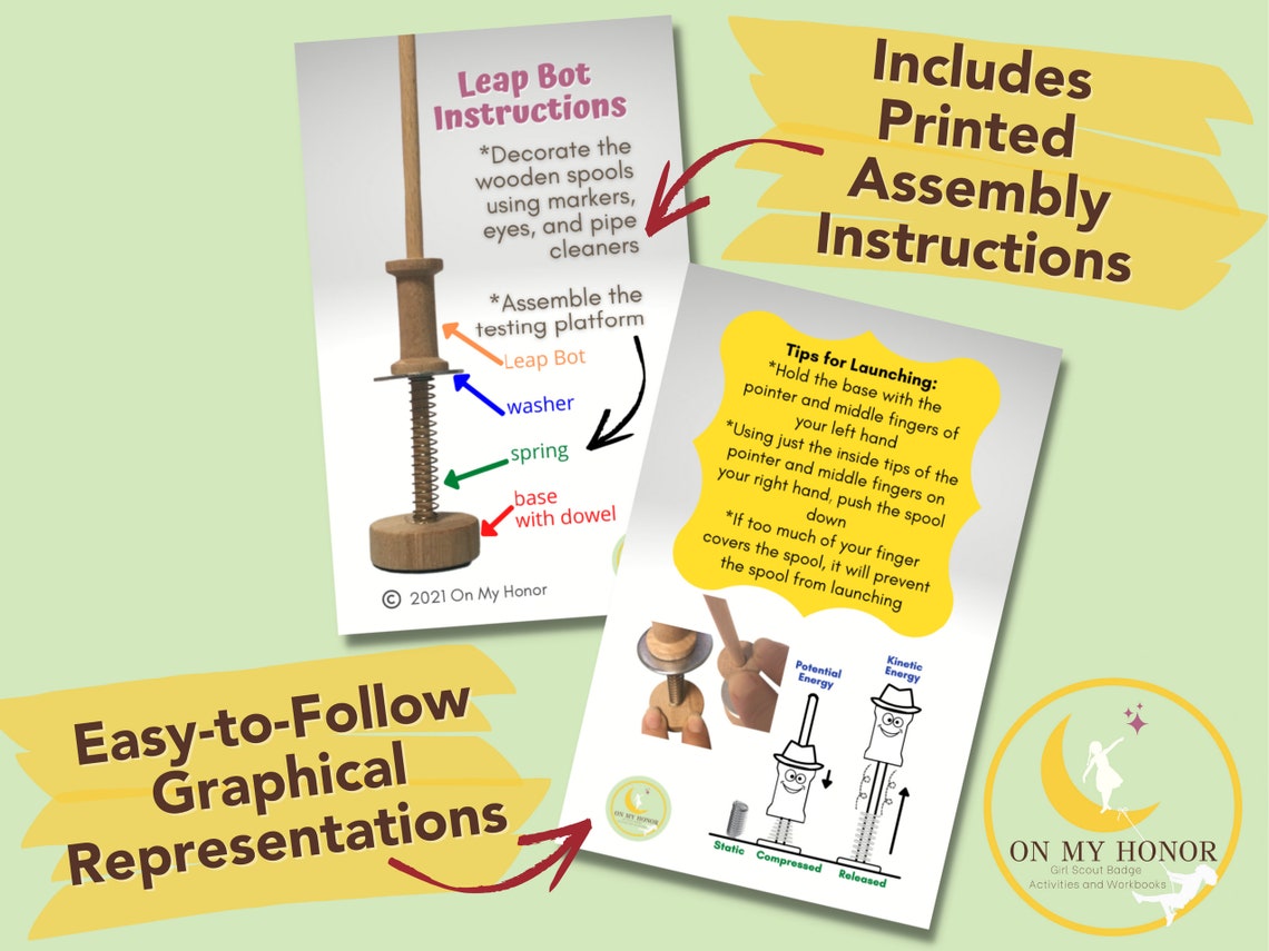 Girl Scout Leap Bot Activity Kit Brownie Engineering Badge - Etsy