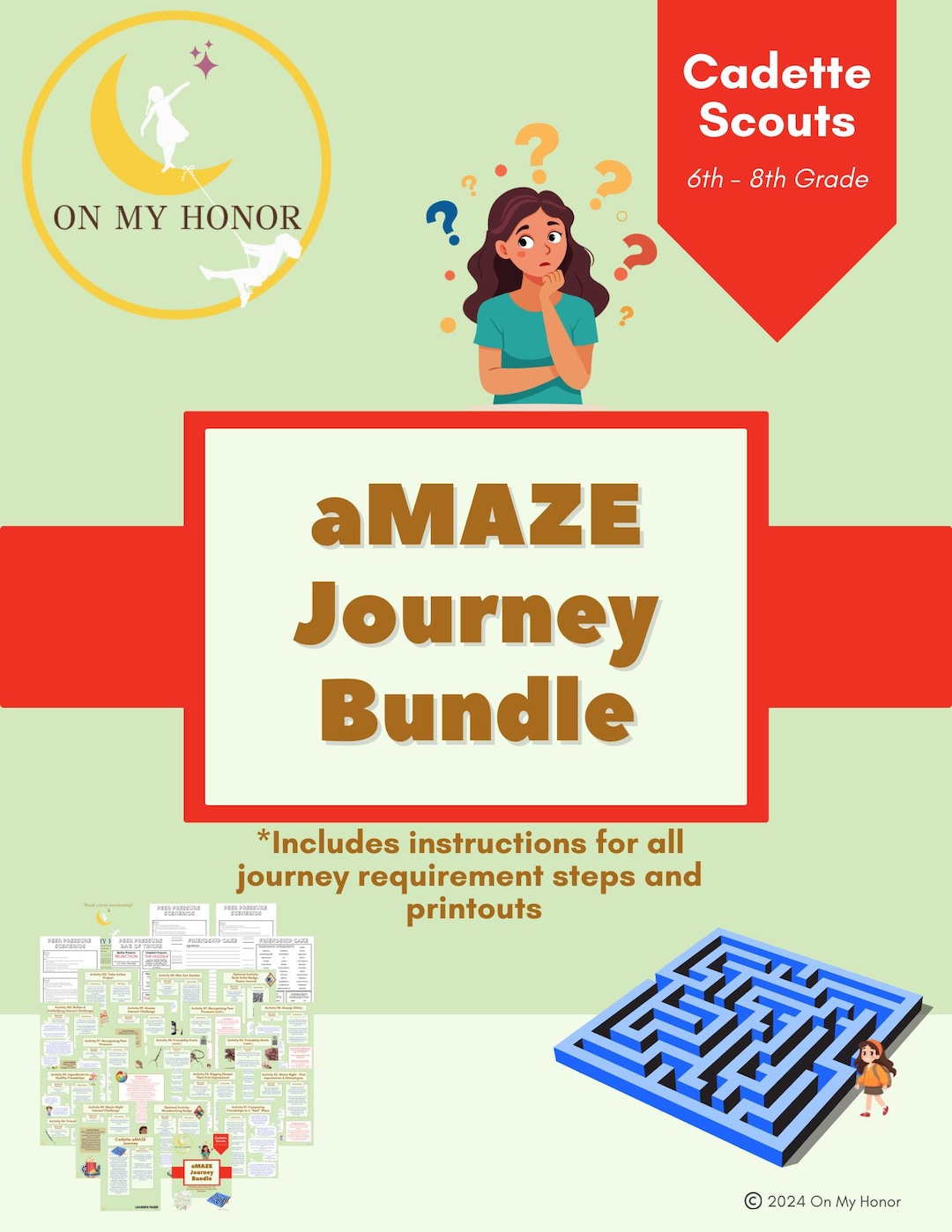 Cadette Girl Scouts Amaze Journey Activity Plan Bundle: Educational ...