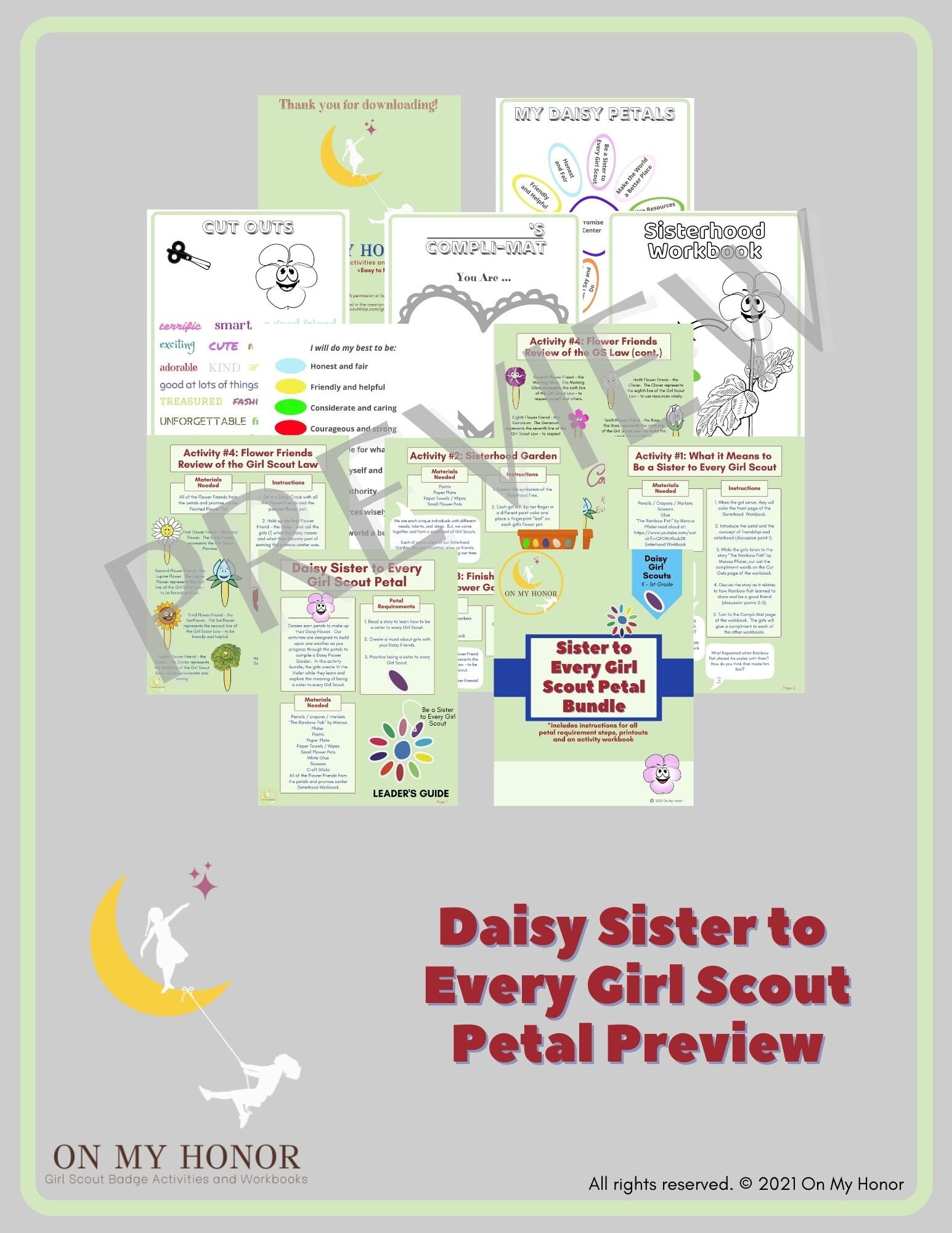 Girl Scout Daisy Activity Plan Bundle of Last 5 Petals - Etsy