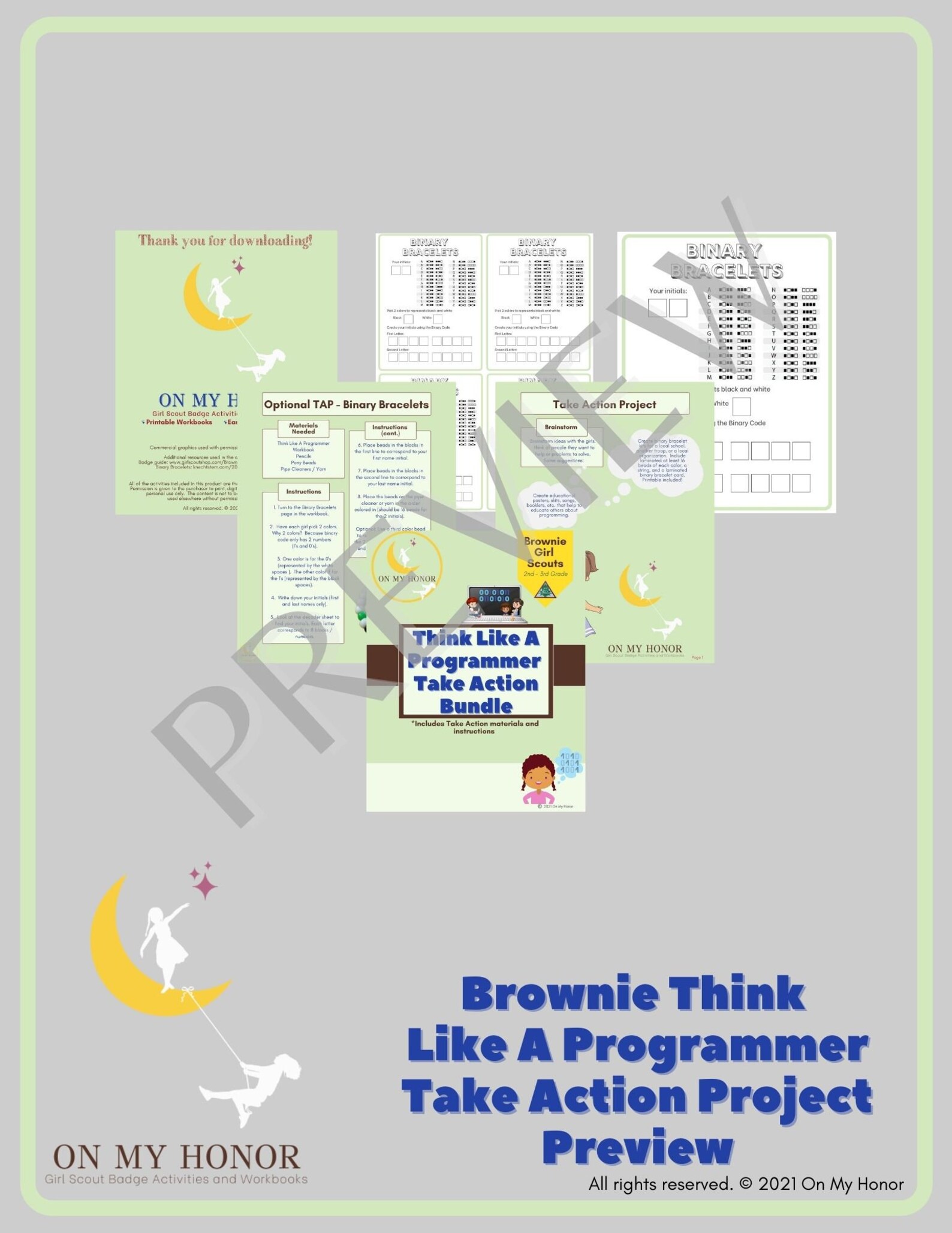 Girl Scout Brownies Think Like A Programmer Journey Activity - Etsy