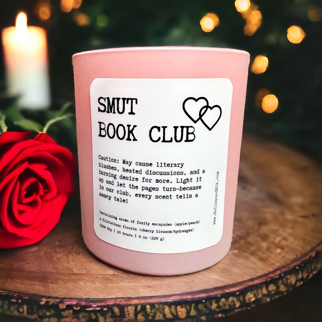 Smut Candle, Book Club, Book Candle, Book Lover Gift, Bookish Candle ...
