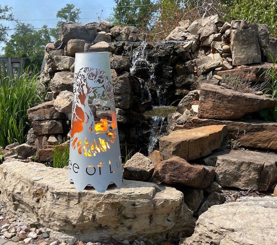 TREE OF LIFE Fire Cone Fire Ring Metal Fire Pit Metal Fire - Etsy