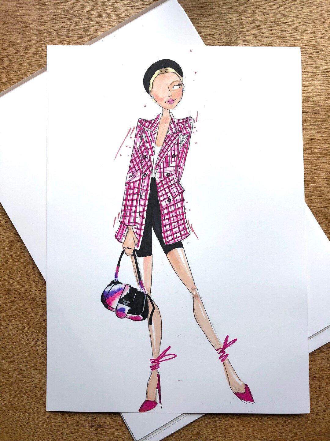 Original Fashion Portrait Prada Girl - Etsy