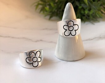 Abstract Silver Ring - Etsy