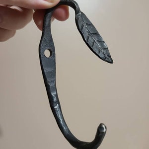 Forged Leaf Hook - Etsy
