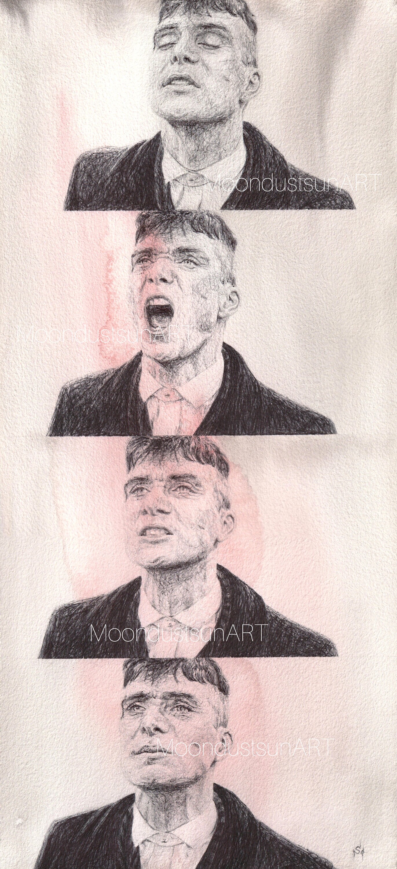 Cillian Murphy Tommy Shelby Peaky Blinders Original Drawing - Etsy
