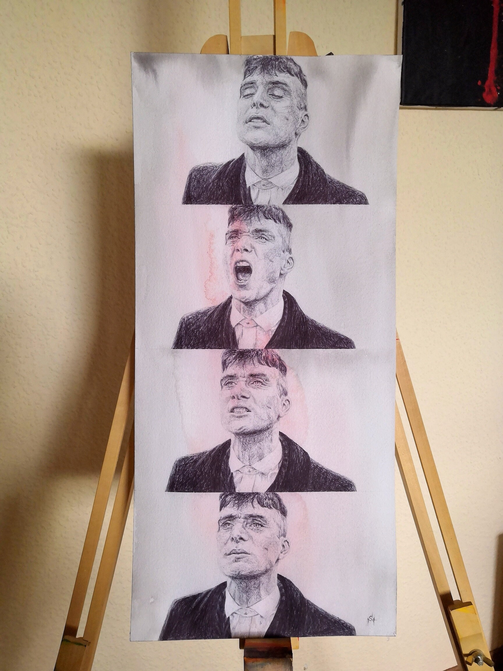 Cillian Murphy Tommy Shelby Peaky Blinders Original Drawing - Etsy