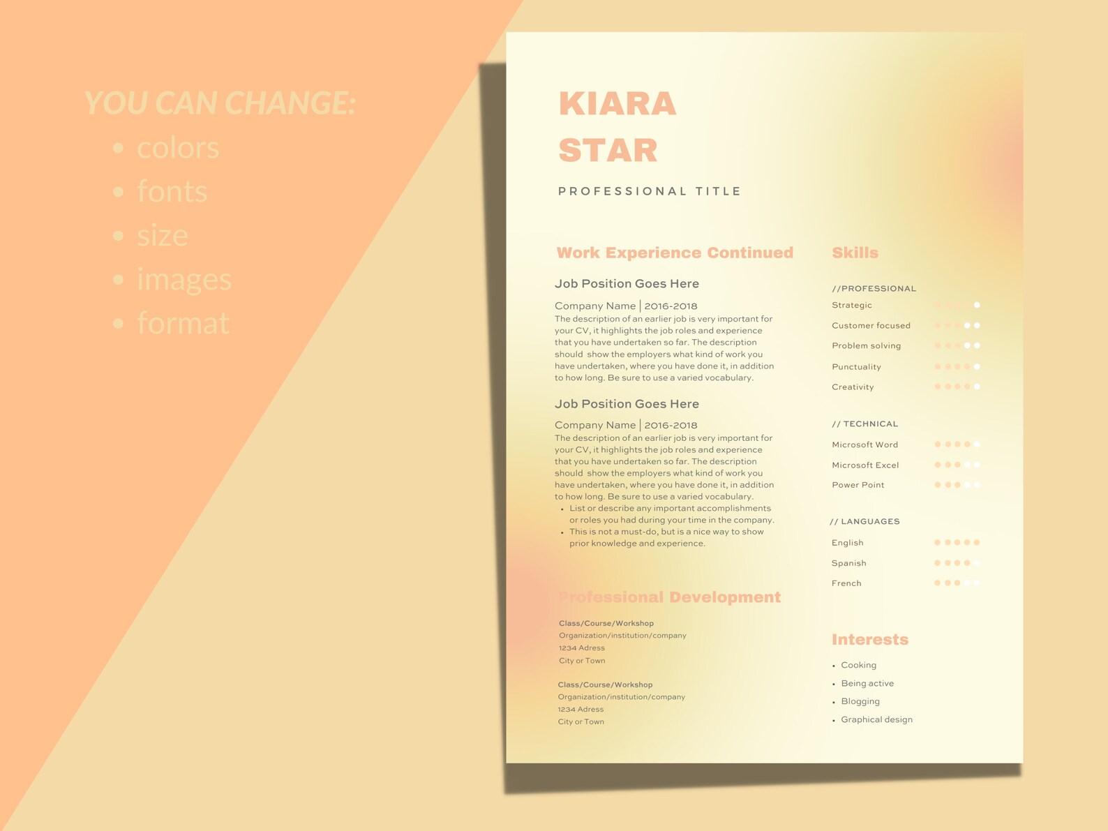 Creative 2-page Resume Template - CV Editable Aura - Curriculum Vitae ...