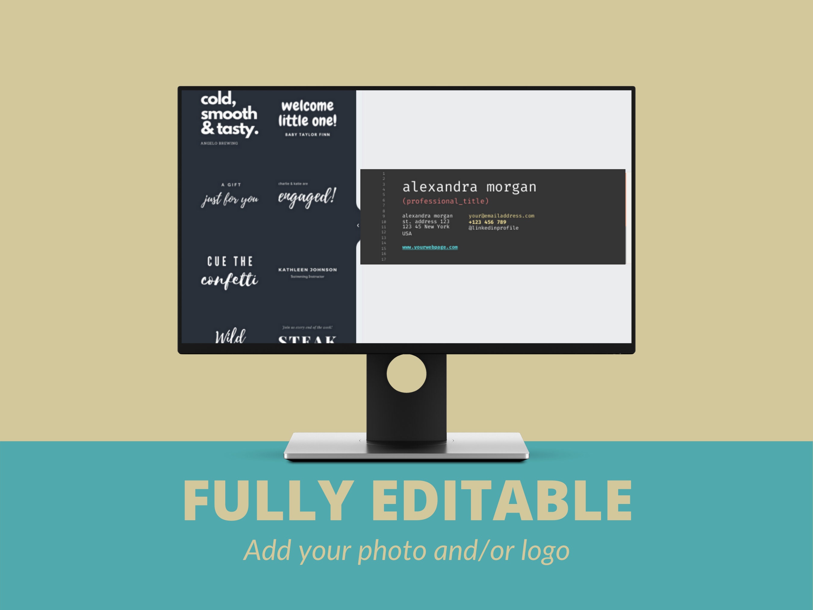 Email Signature Template - Editable Canva Design - Programmer ...