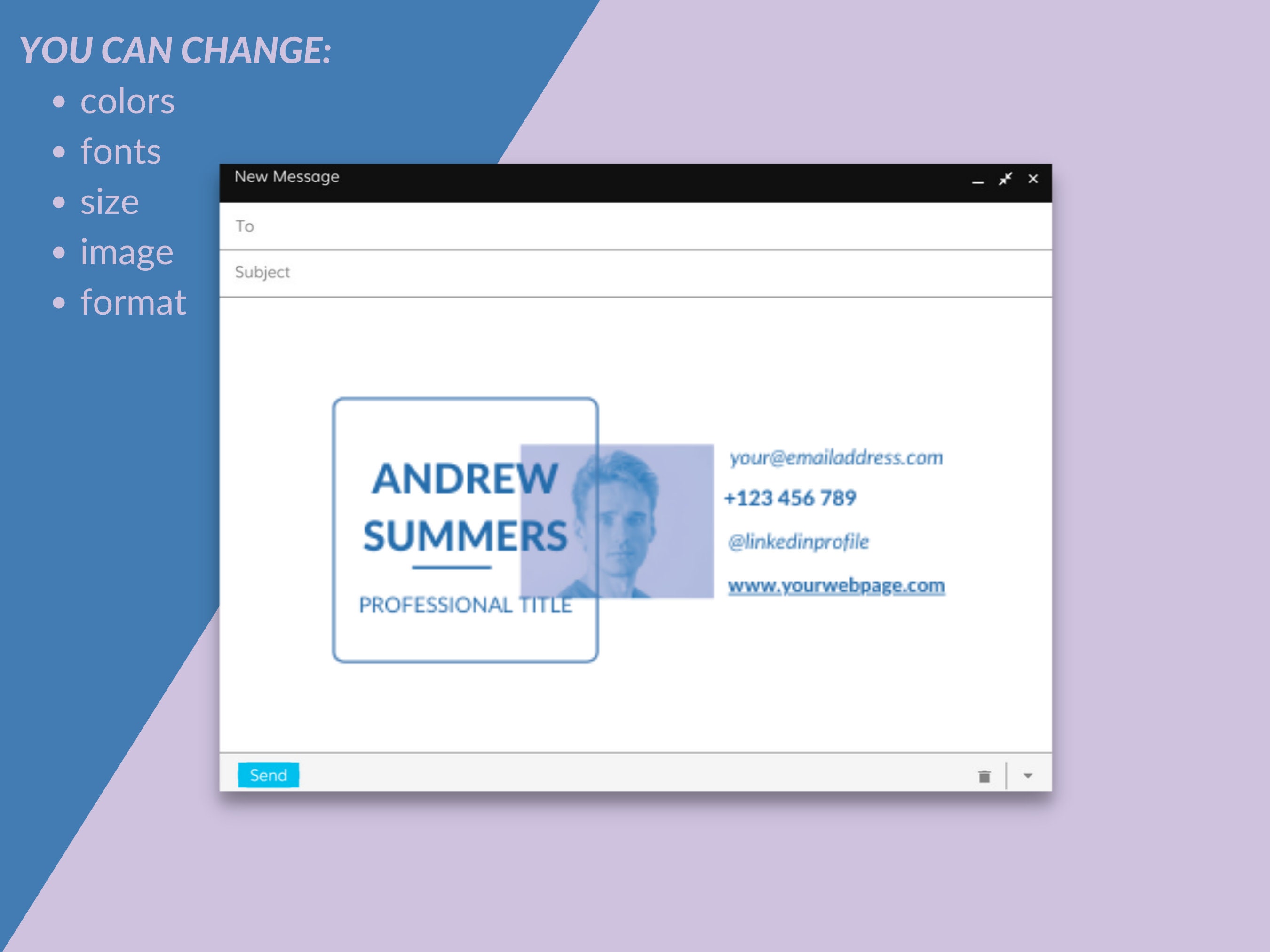 Email Gmail Signature Template - Editable and Customizable in Canva ...