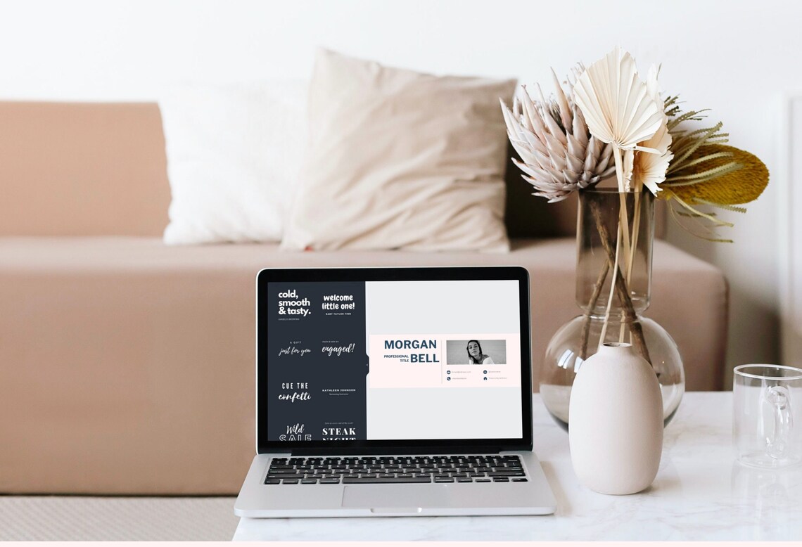 Email Signature Template With Photo Gmail Editable & - Etsy