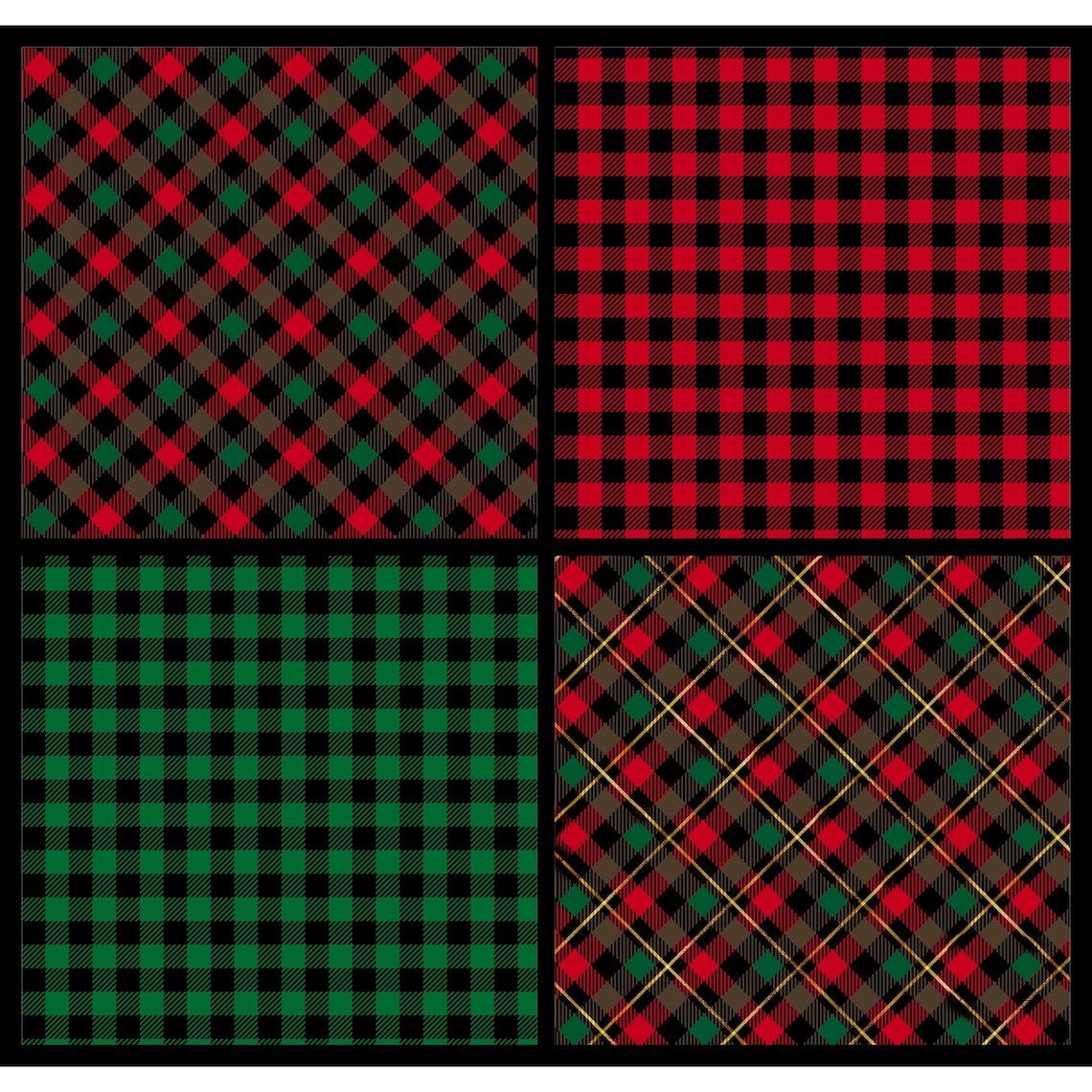 Christmas Plaid Digital Paper Seamless Digital Paper | Etsy