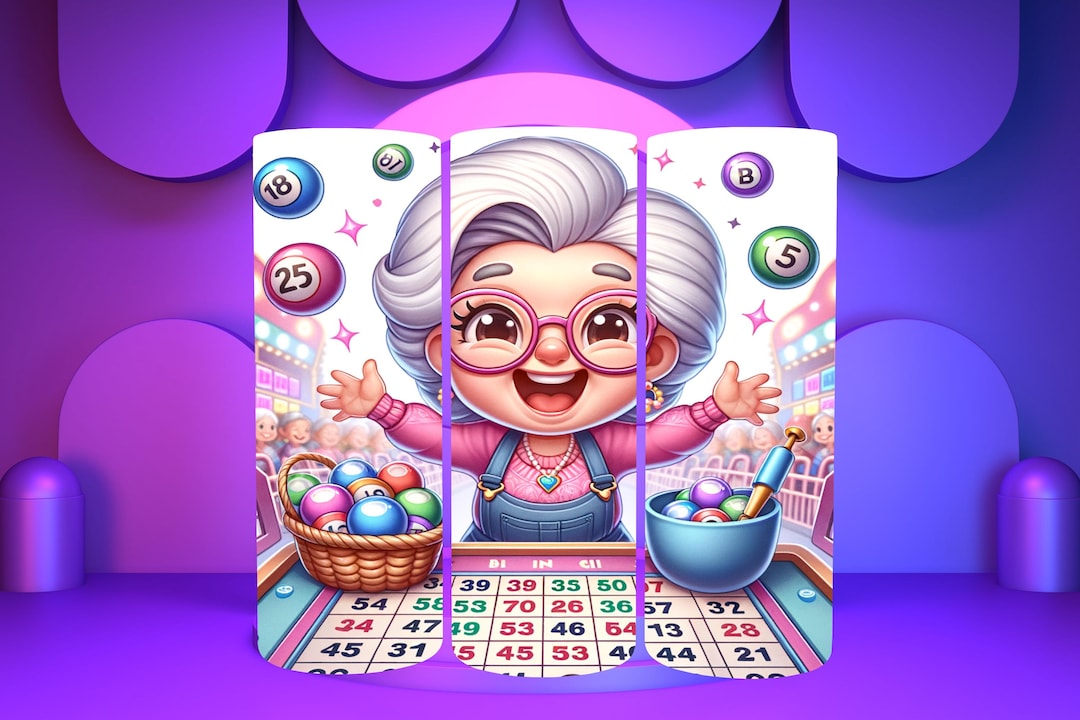 BINGO Grandma 20 Oz Tumbler Digital Instant Download, Bingo Gradma ...