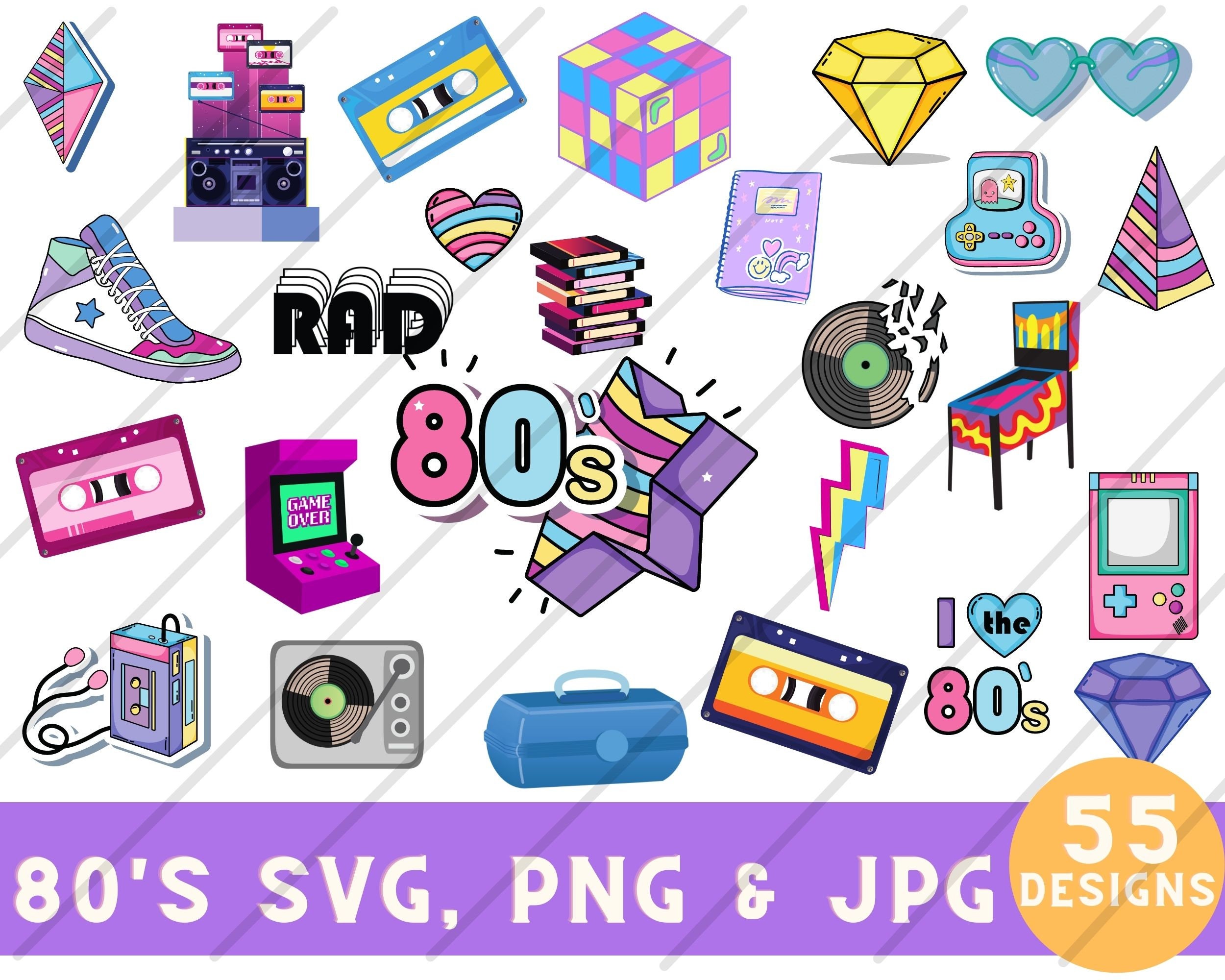 Take Me Back to 80s| 80s Clipart | 80s PNG | 80s SVG | 80s JPG | 80s ...