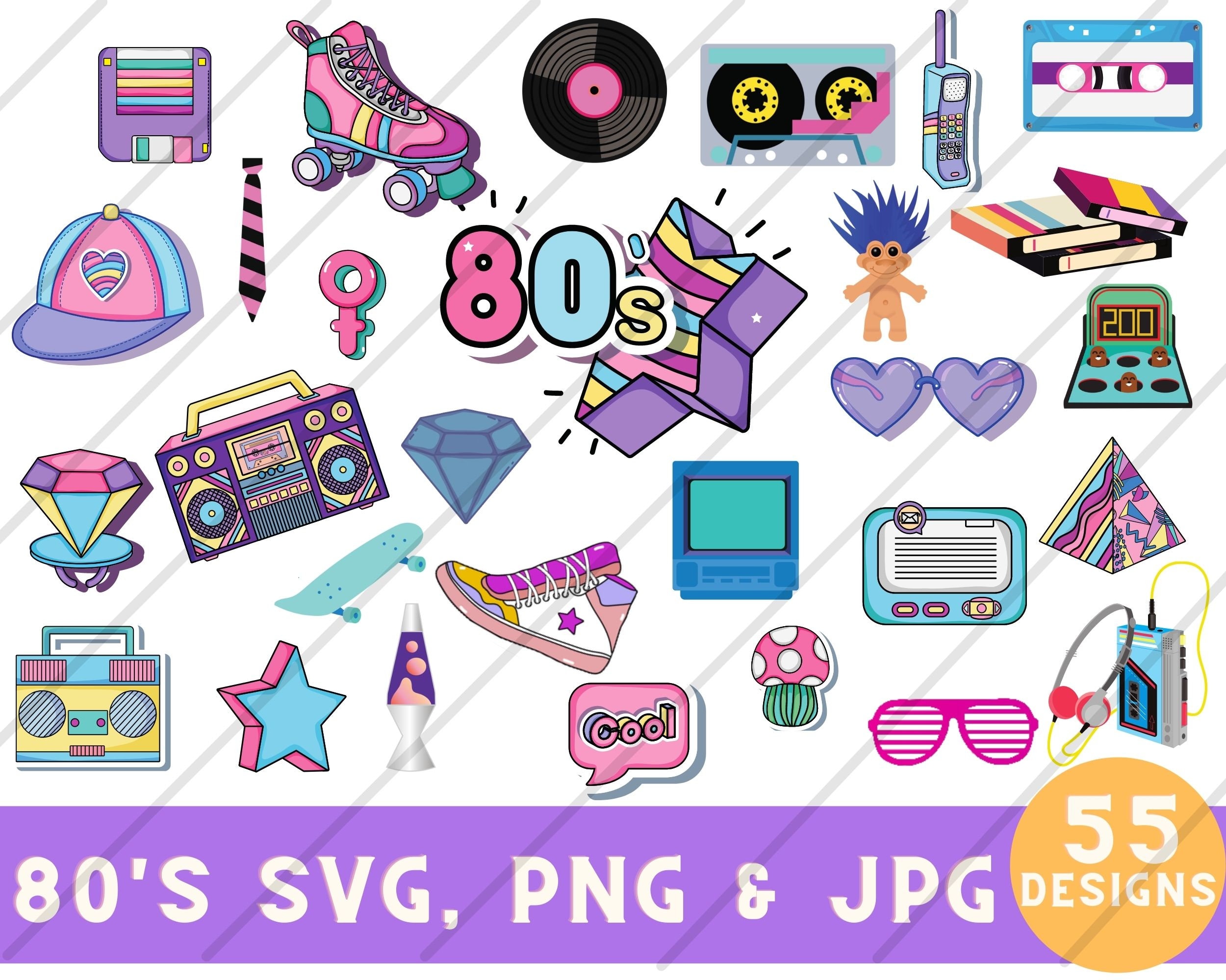Take Me Back to 80s| 80s Clipart | 80s PNG | 80s SVG | 80s JPG | 80s ...