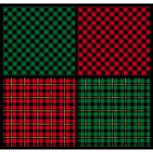 Christmas Plaid Digital Paper, Seamless Digital Paper, Christmas ...