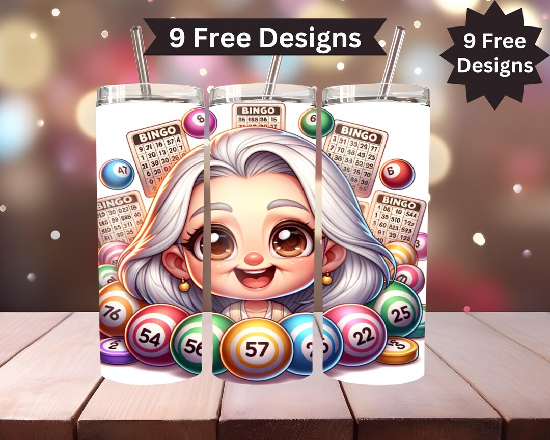BINGO Grandma 20 Oz Tumbler Digital Instant Download, Bingo Gradma ...