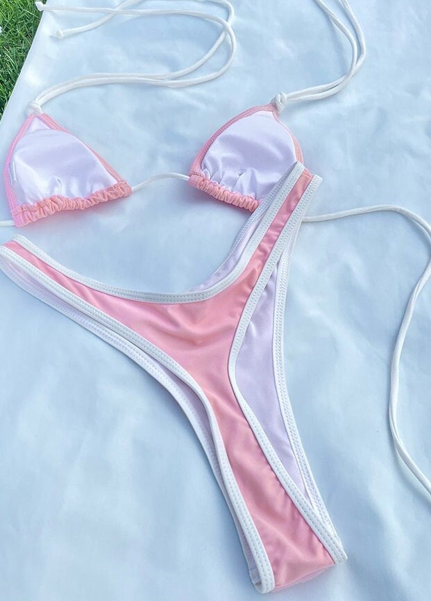 Designer Thong Bikini Dupe Thong String Bikini Kendall - Etsy Denmark