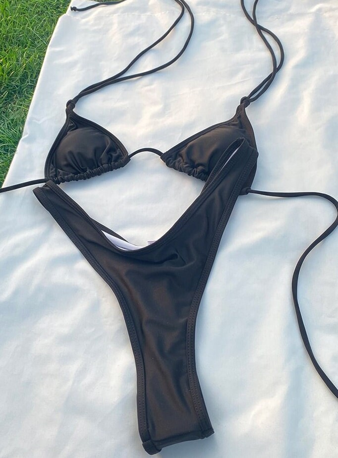 Designer Thong Bikini Dupe Thong String Bikini Kendall - Etsy Denmark