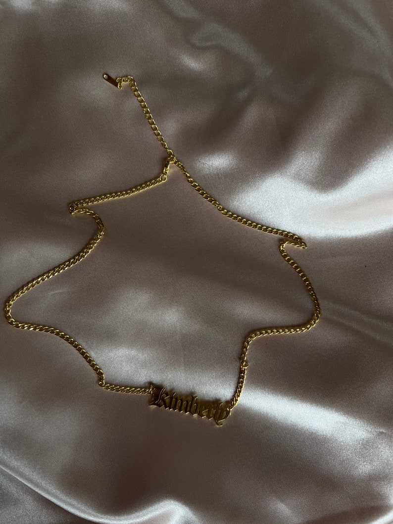 Kim Kardashian Name Necklace Custom Silver Gold Name - Etsy