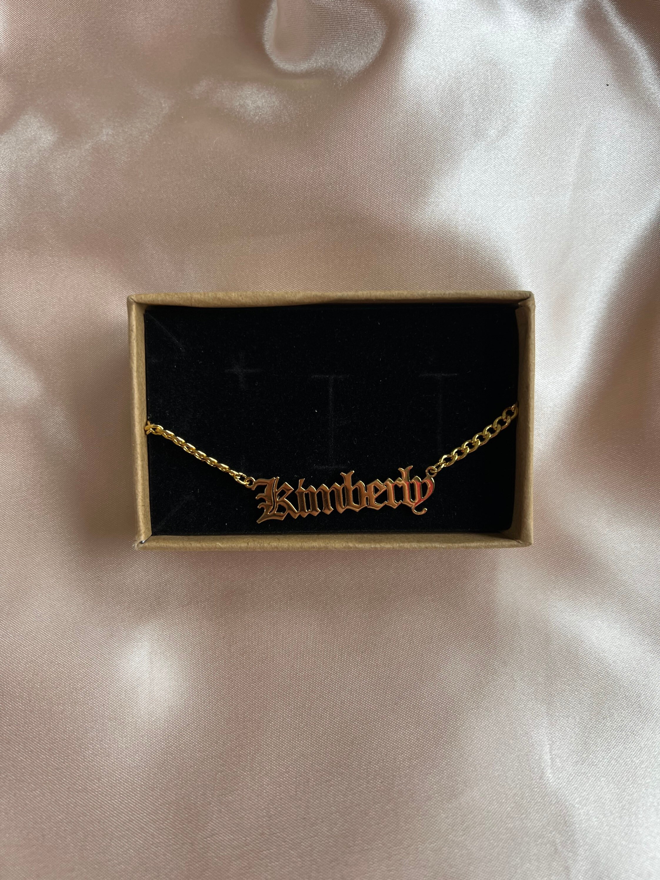 Kim Kardashian Name Necklace Custom Silver Gold Name - Etsy