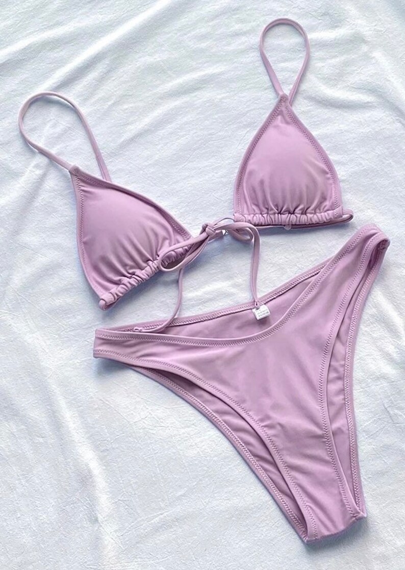 Designer Swim Dupe Floral Triangle Bikini Kendall Jenner - Etsy