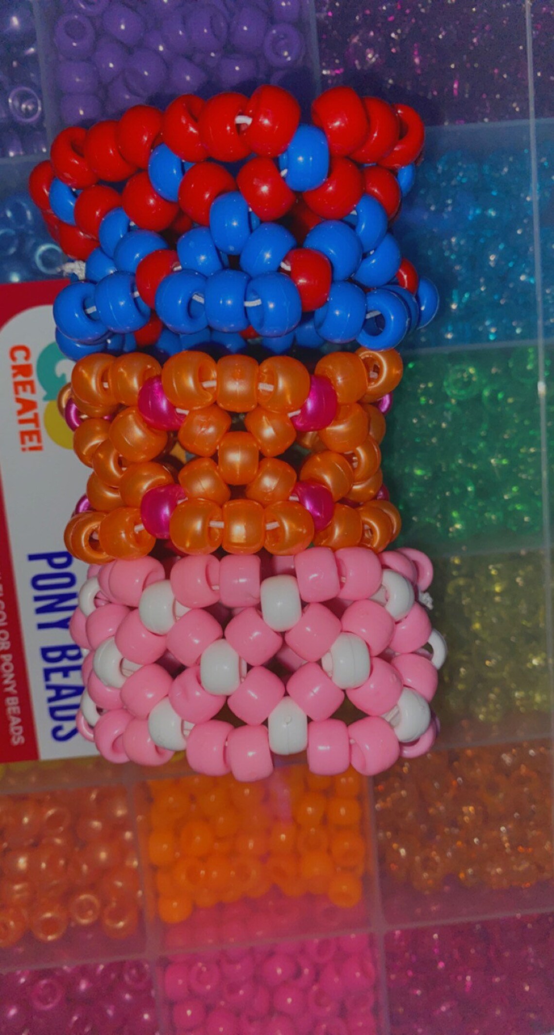Basic Kandi X-base Cuff (random Colors) - Etsy