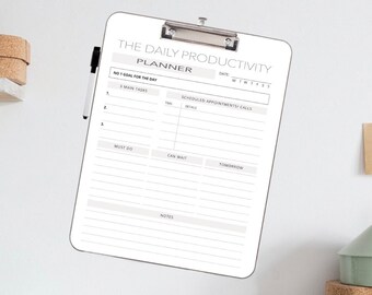 Dry Erase Daily Planner - Etsy