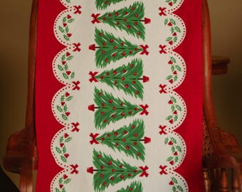 Vintage SPODE Christmas Tree Table Runner - Etsy