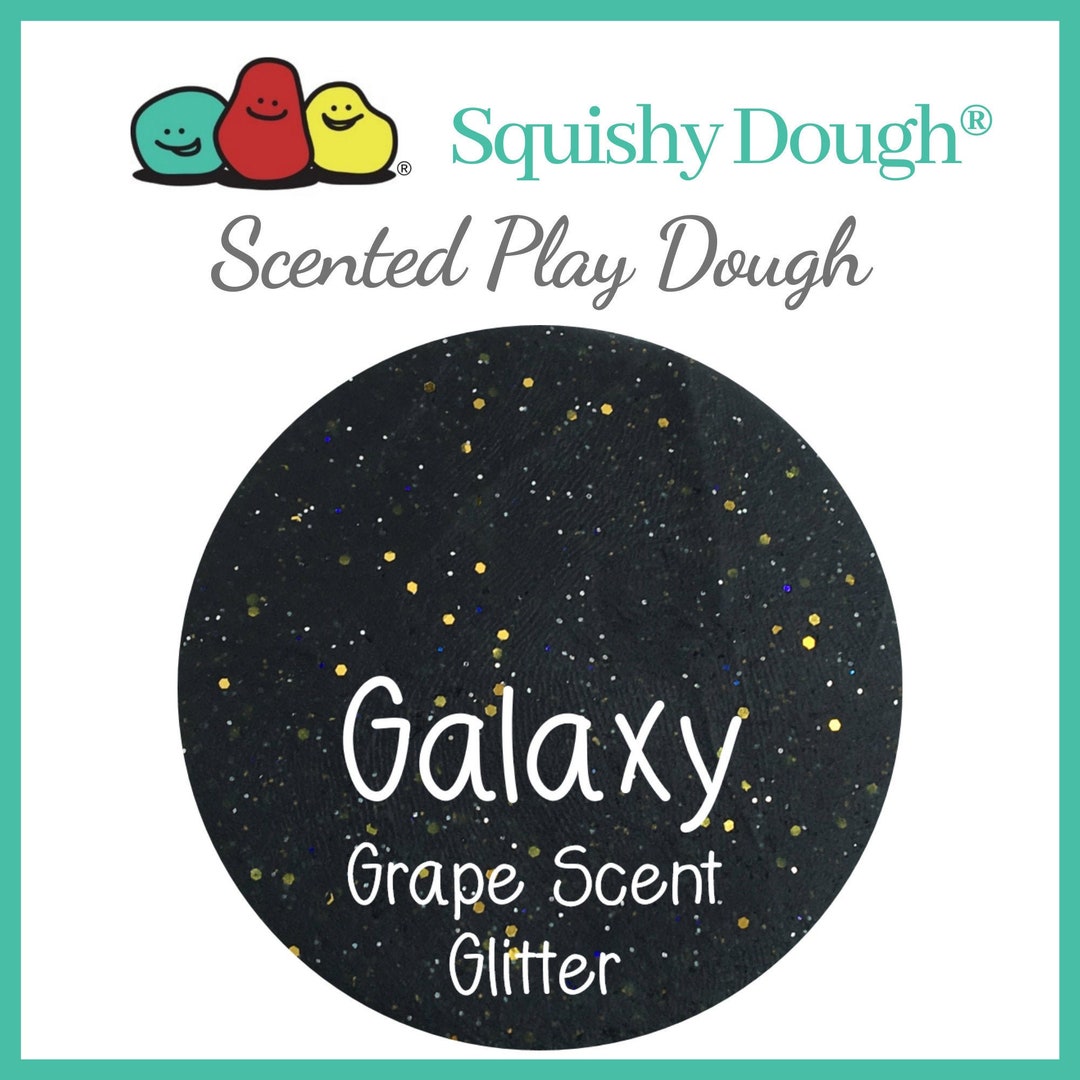 Galaxy Play Dough, Space Dough, Grape Scented Black Glitter Playdough ...