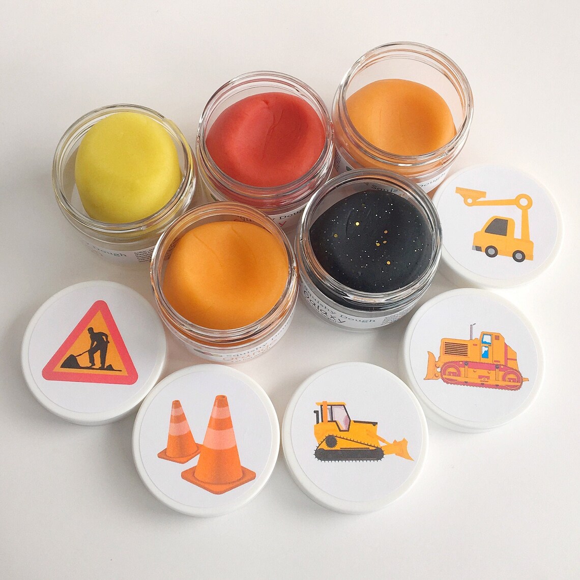 Construction Party Favor Play Doughs Construction Theme - Etsy