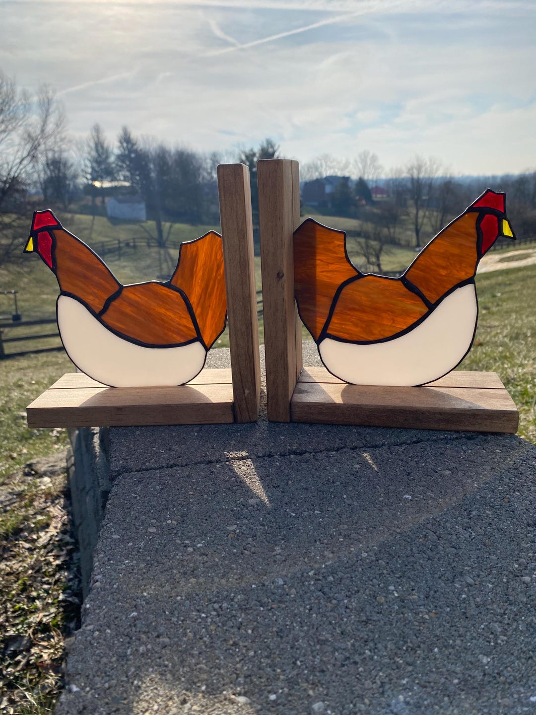 Chicken Farm Styled Bookends - Etsy