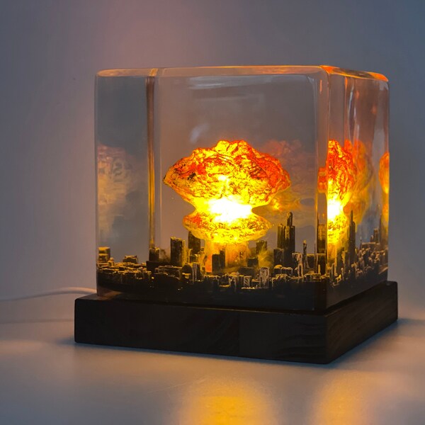 Atomic Bomb Resin Lamp - Etsy