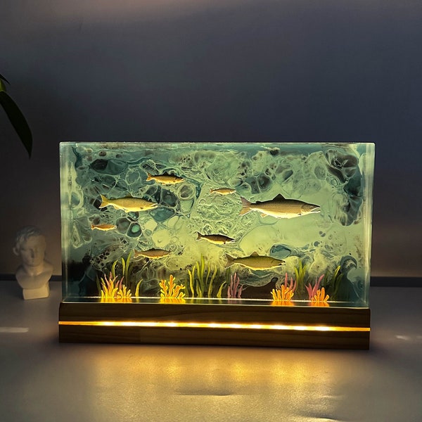 Epoxy Wood Lamp - Etsy