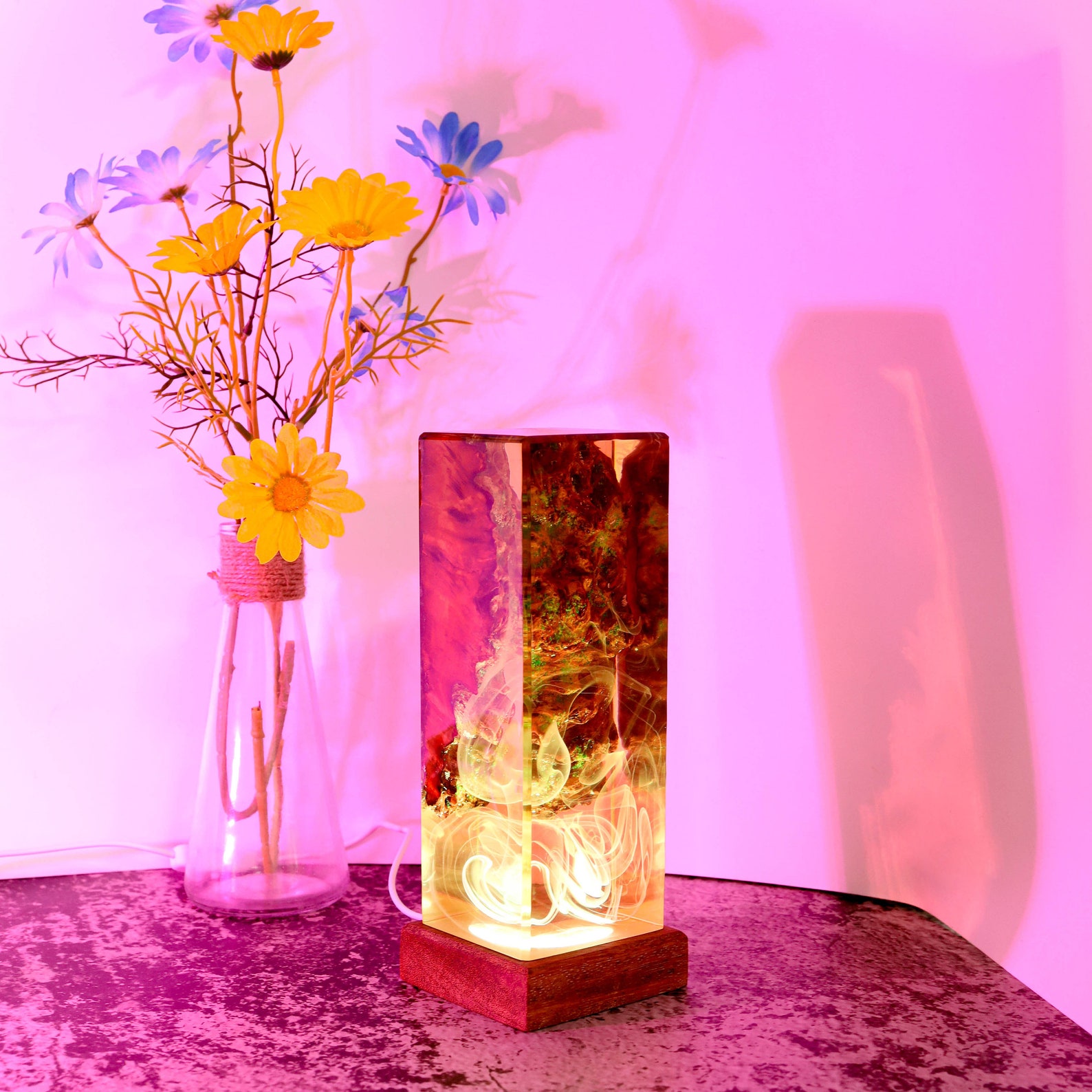 Unique Resin Night Light Lamp Diver Lamps Decoration Wooden - Etsy