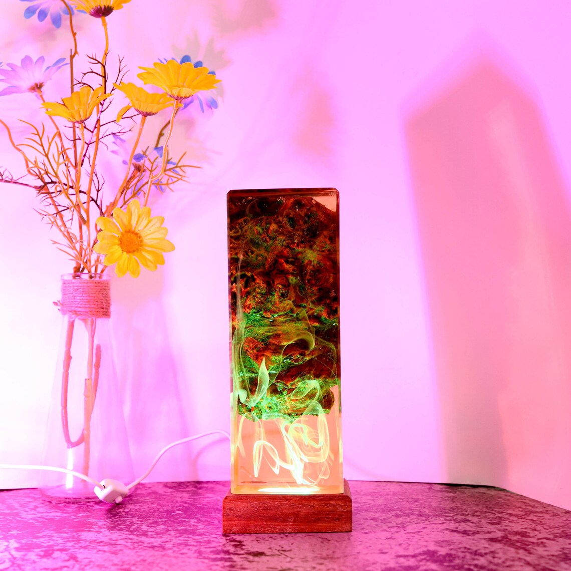 Unique Resin Night Light Lamp Diver Lamps Decoration Wooden - Etsy