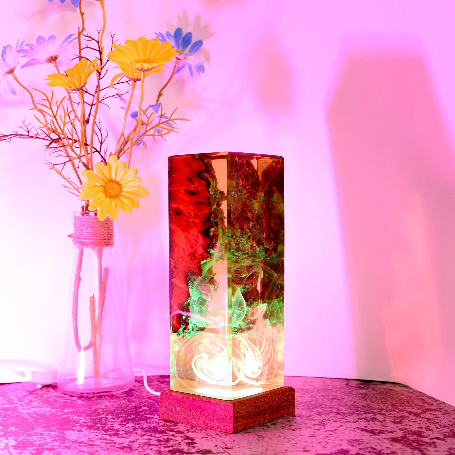 Unique Resin Night Light Lamp Diver Lamps Decoration Wooden - Etsy